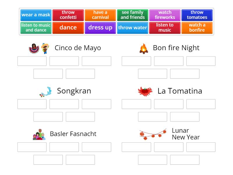 Festivals - Group sort