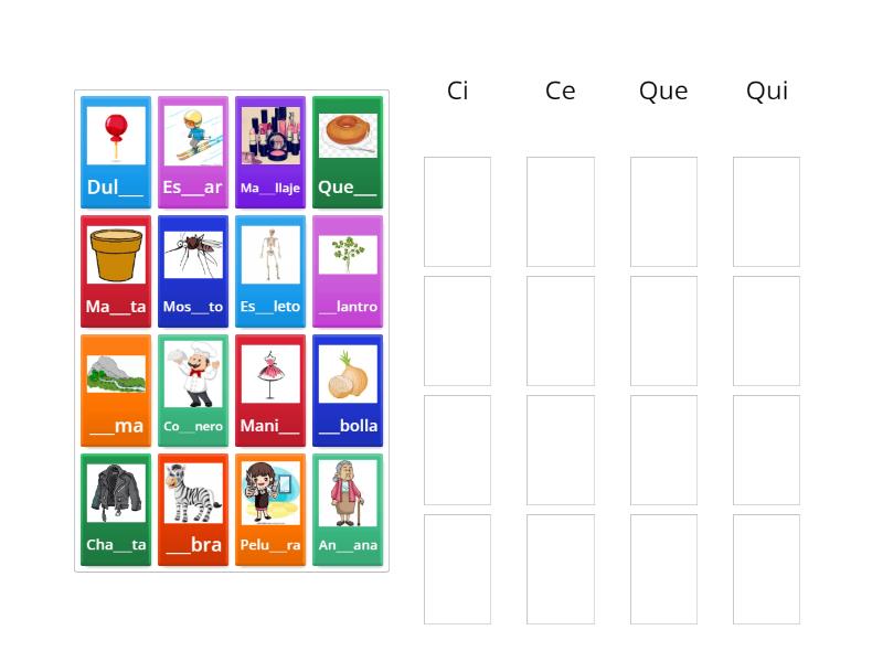 Uso de CE- CI / QUE - QUI 2° - فرز المجموعات