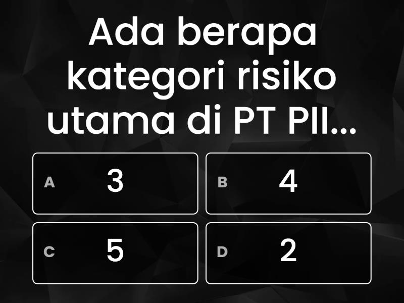 Pre Test Sosialisasi Enterprise Risk Management (ERM) - Quiz