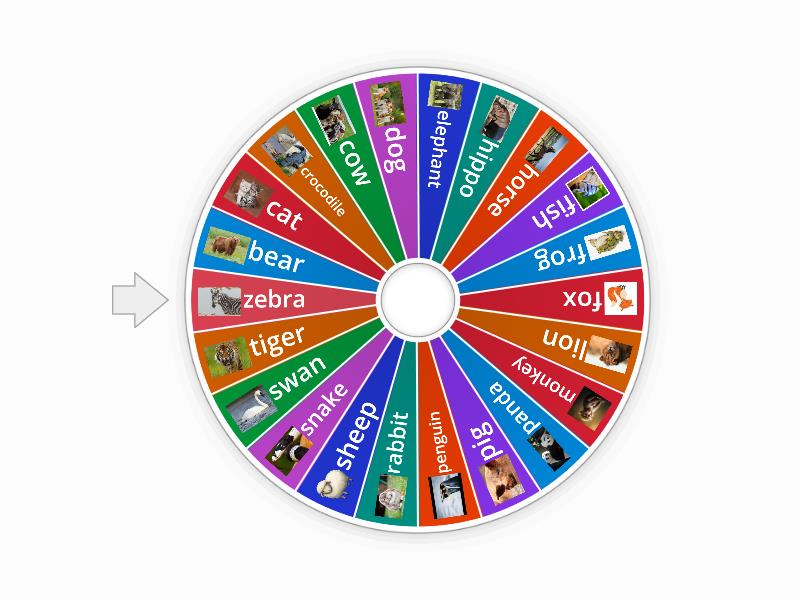 Bingo animals - Spin the wheel