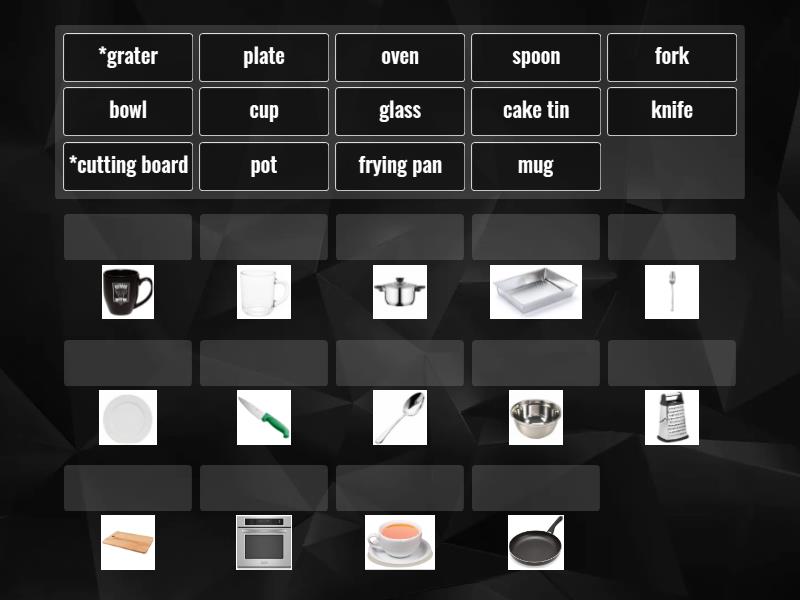cooking nouns - Match up