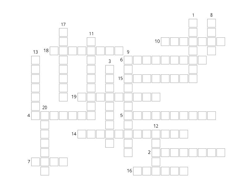 FCE Extreme adjectives - Crossword