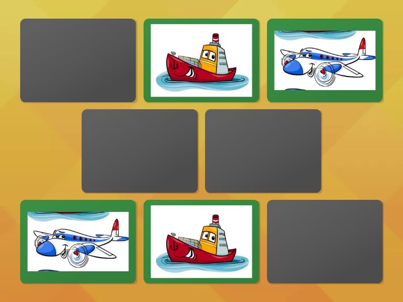 Memory medios de transportes - Matching pairs