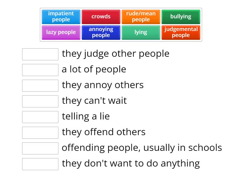 Pre-int Lesson 2 Task 2 - Match up