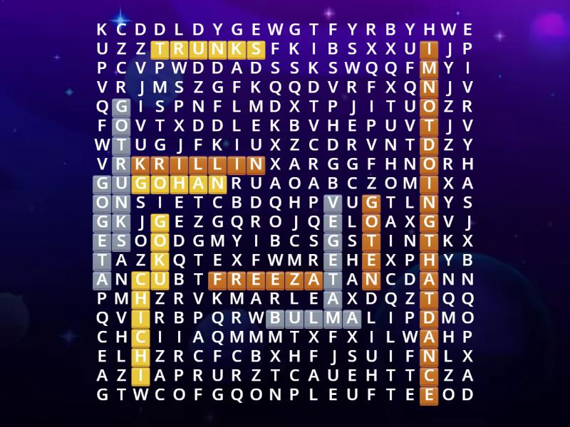 Dragonball - Wordsearch