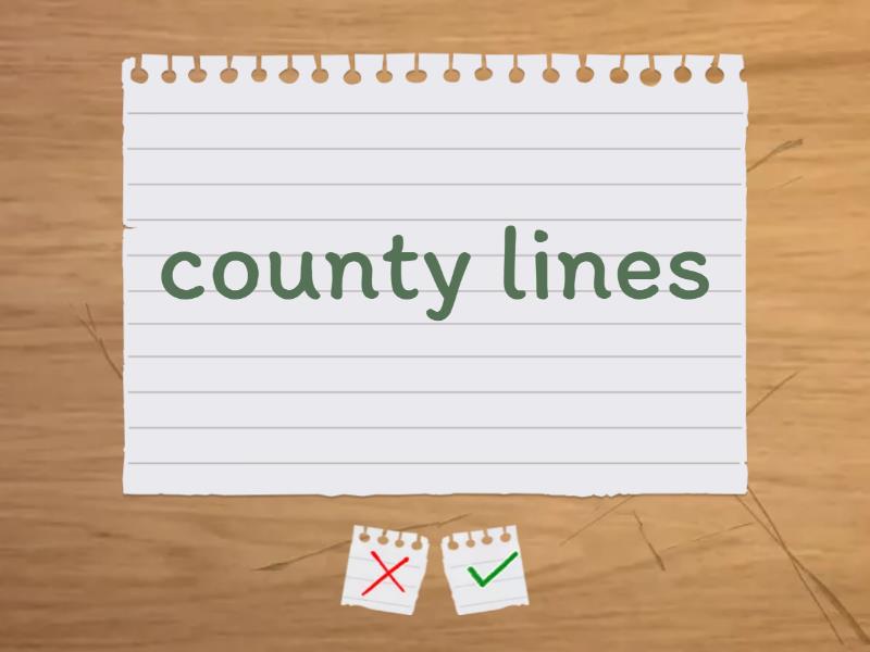 County Lines - Flash cards
