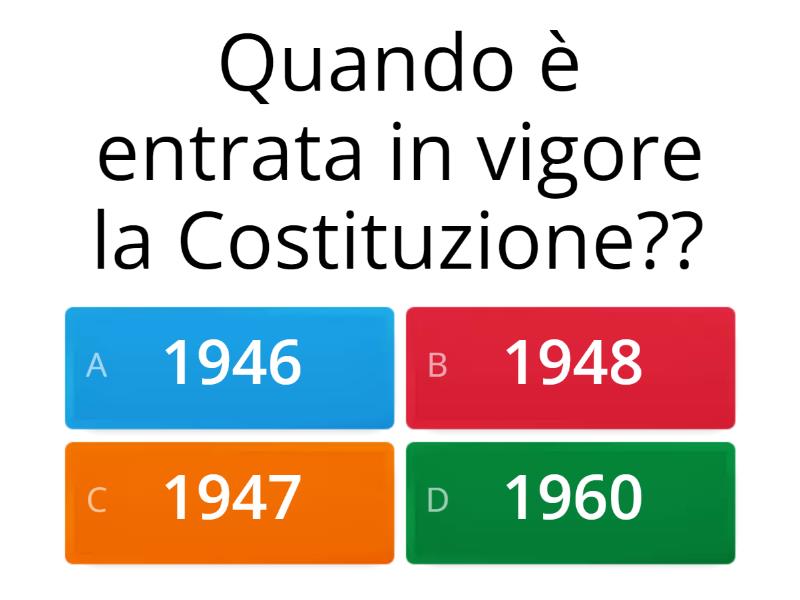 TELE -Storia della costituzione - Quiz