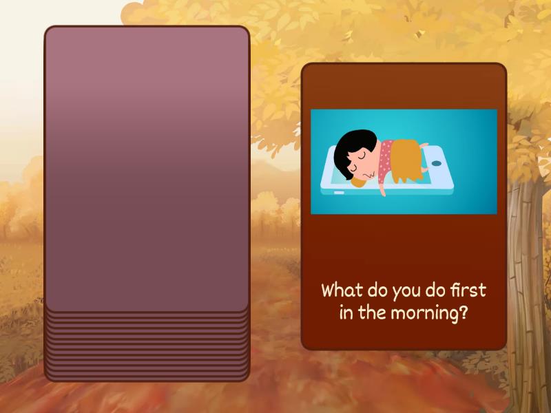 daily routine - Speaking cards