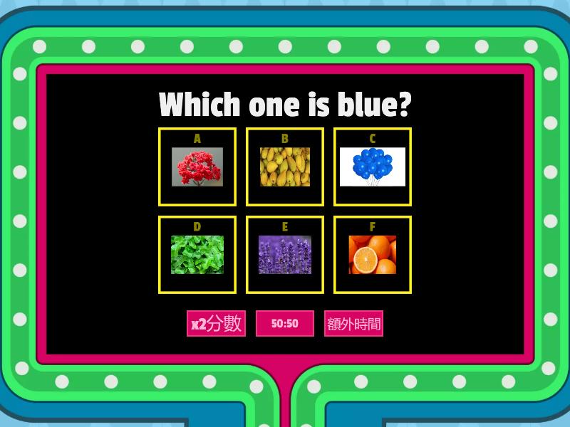 Which one is blue? - Gameshow quiz