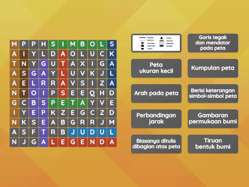 Mengenal Peta - Wordsearch