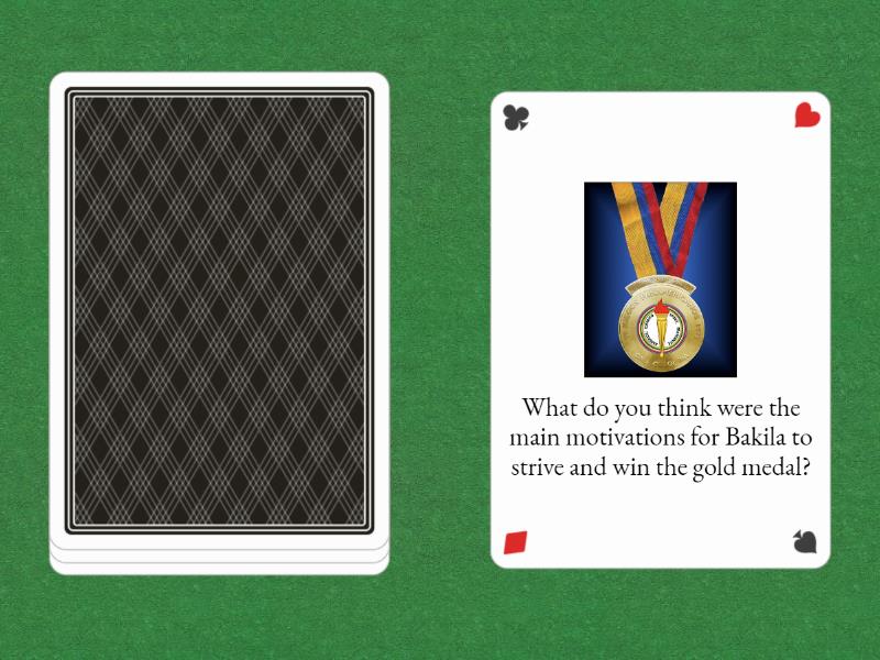 Bikila: The barefoot athlete. - Speaking cards