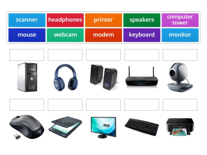 Parts of a Computer - Match up