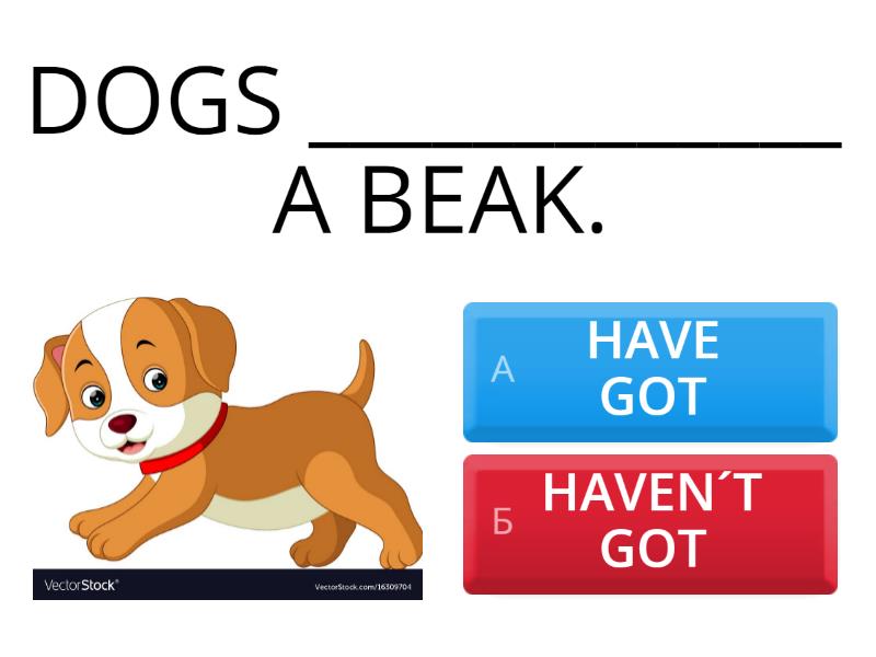 BODY PARTS OF THE ANIMALS - HAVE GOT/HAVEN'T GOT - Quiz