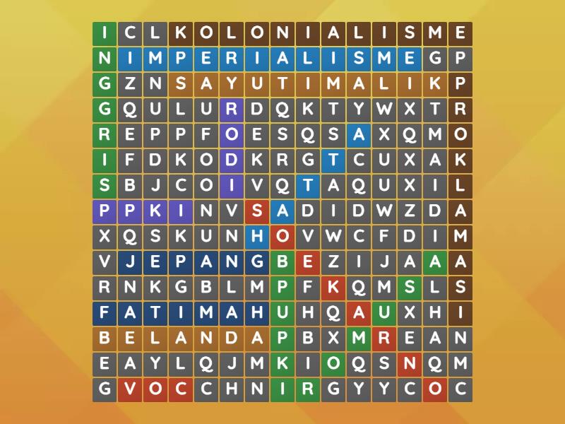Istilah dalam Kemerdekaan Indonesia - Wordsearch