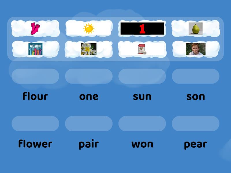 Homophones 1 - Match up