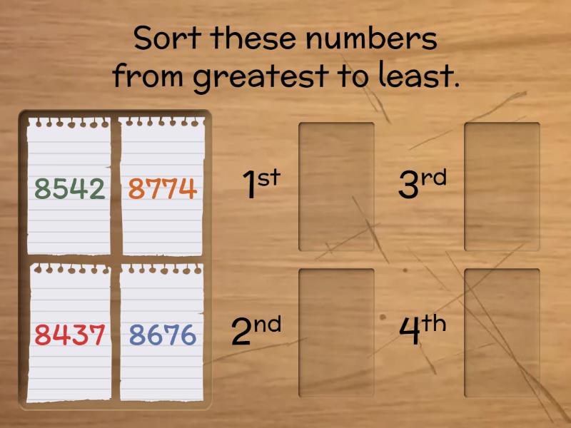 Sorting Numbers 2 - Rank order