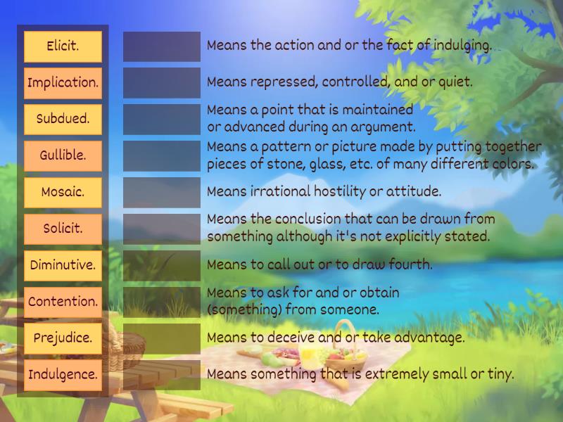 ELA (English Language Arts). - Match up