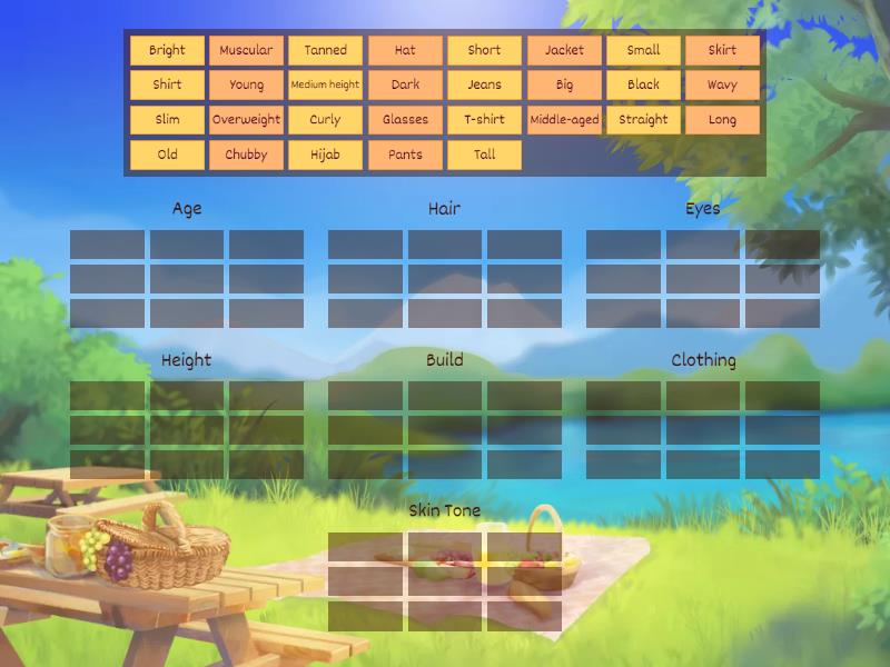 Describing People's Physical Appearance - Group sort