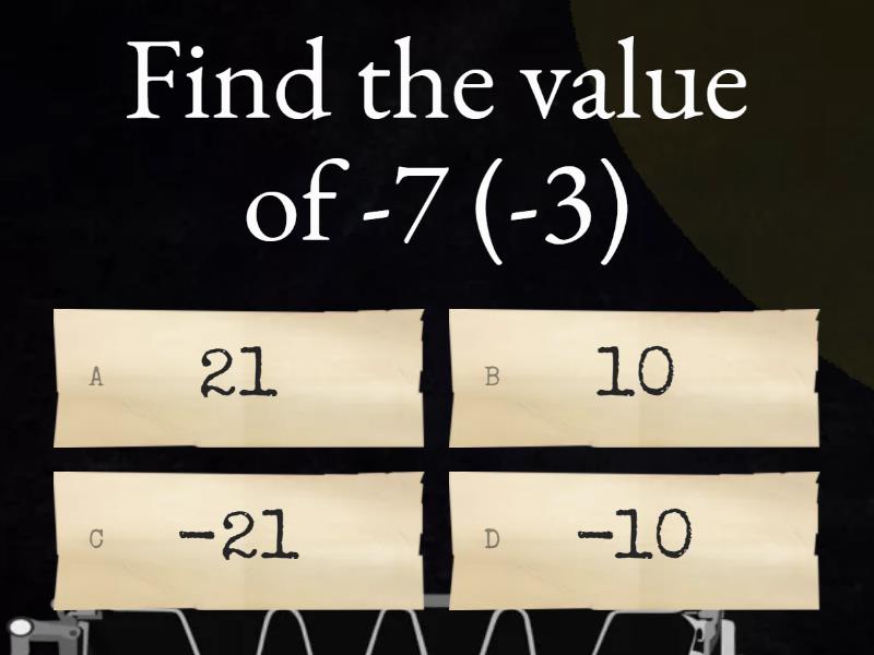 Integer Operations Quiz 