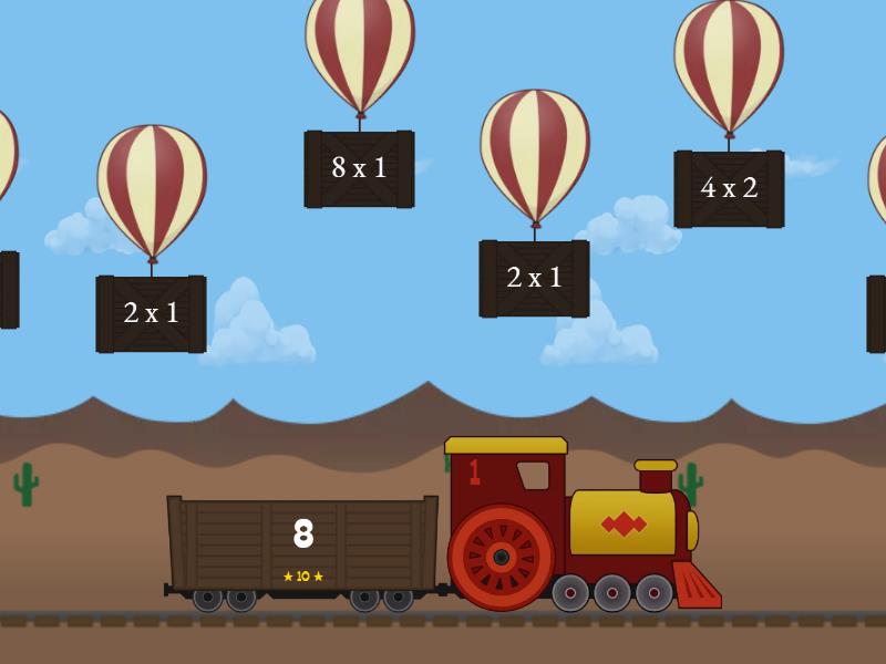 multiplication facts - Balloon pop