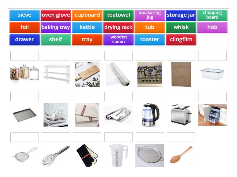 kitchen equipment - Match up