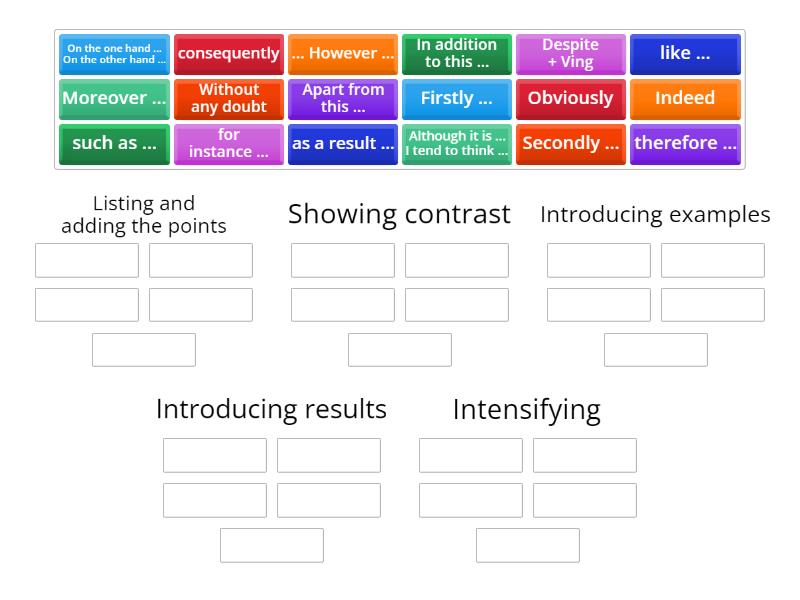 BE B+/B2 [Linking words] NF - Group sort