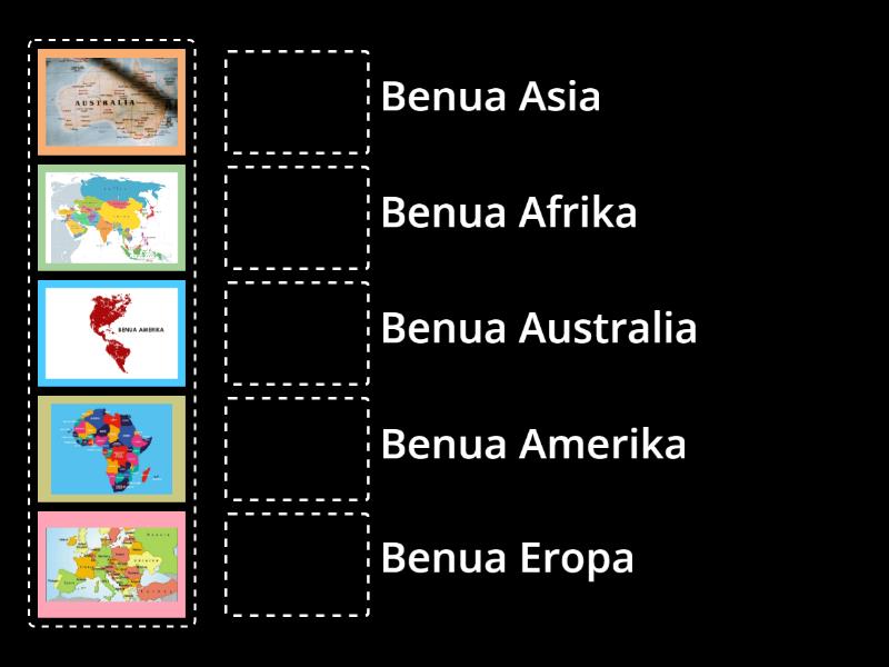 Latihan Mengenal Benua Di Dunia - Match up