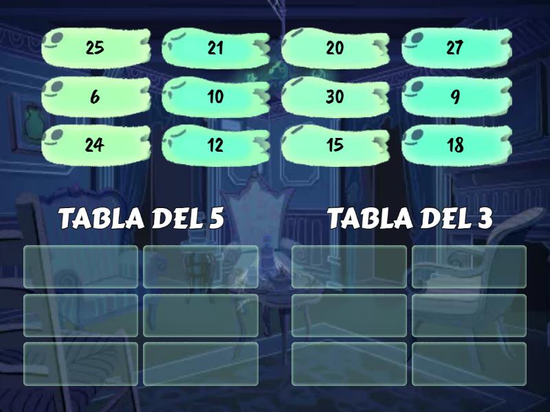REPASAMOS TABLAS DEL 5 Y 3 - Group sort