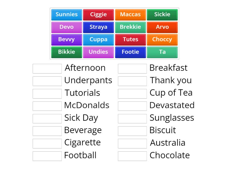 Abbreviations Race - Match up