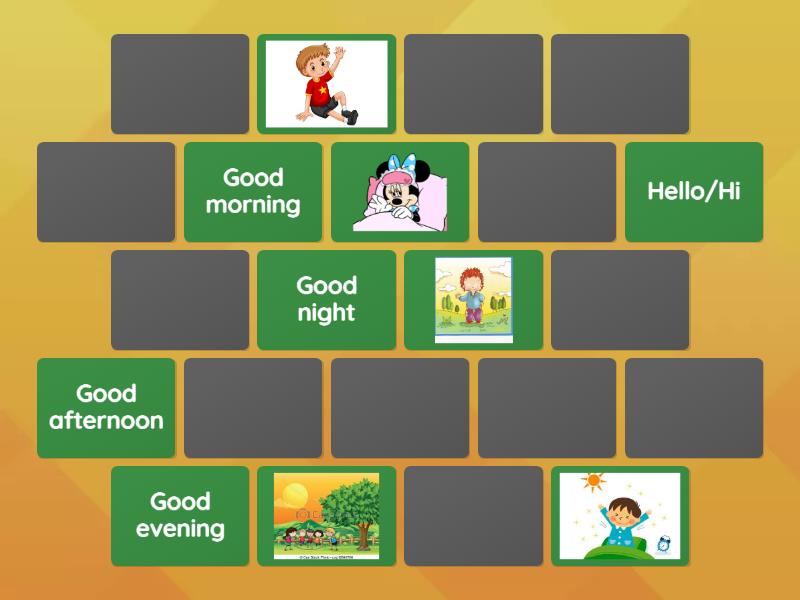 Greetings - Matching pairs