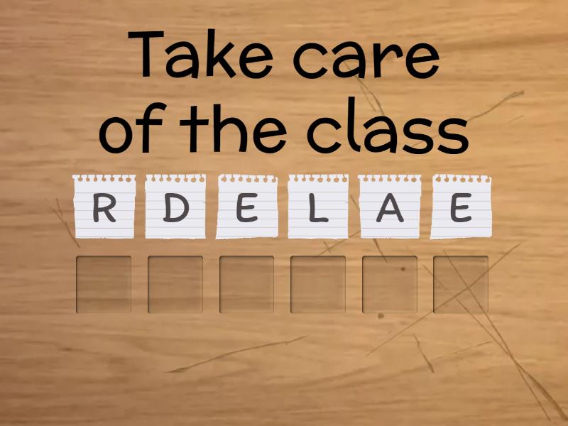 Things in the classroom - Anagram