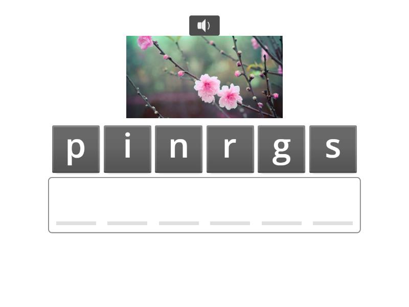 Unit 10. Our world - Anagram