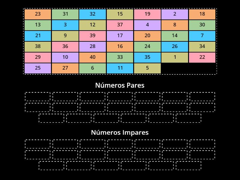 Números pares e impares - Group sort