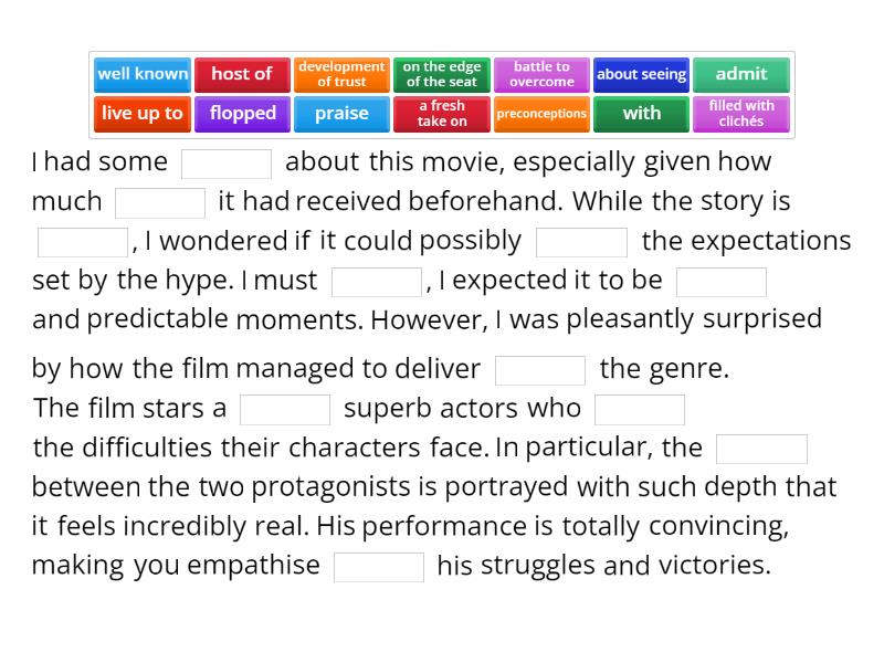 Writing chunks 2 - Complete the sentence