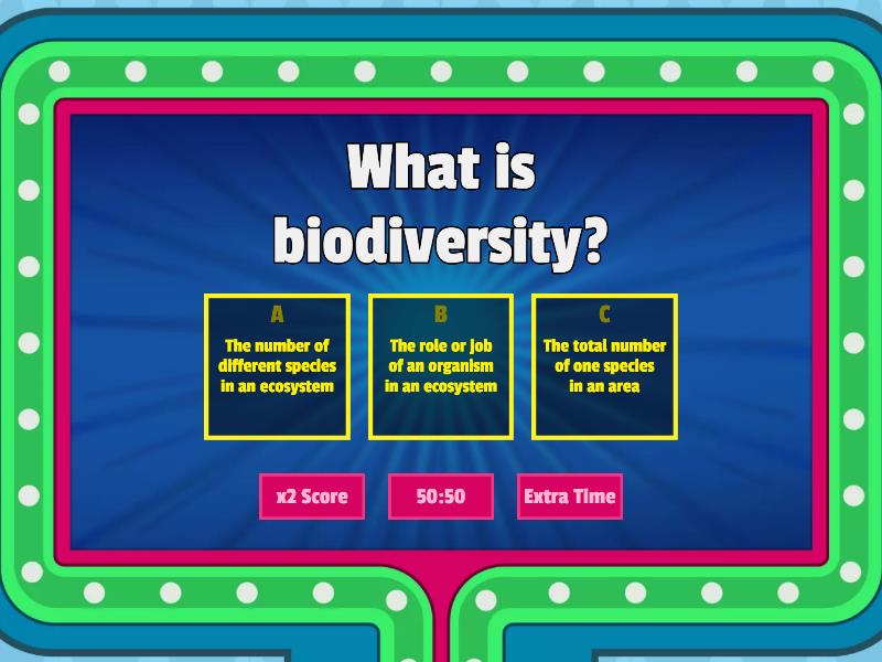 Biodiversity Review - Gameshow quiz
