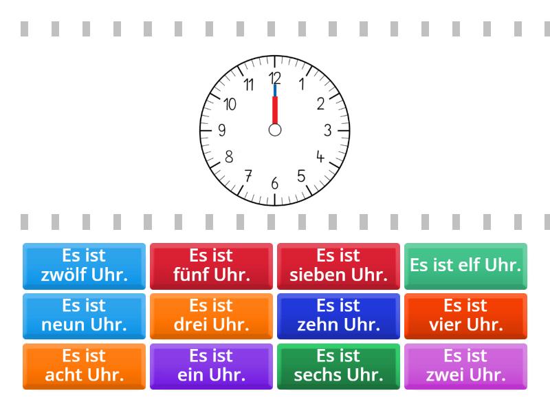 Volle Stunden Schau auf die Uhr! - Find the match