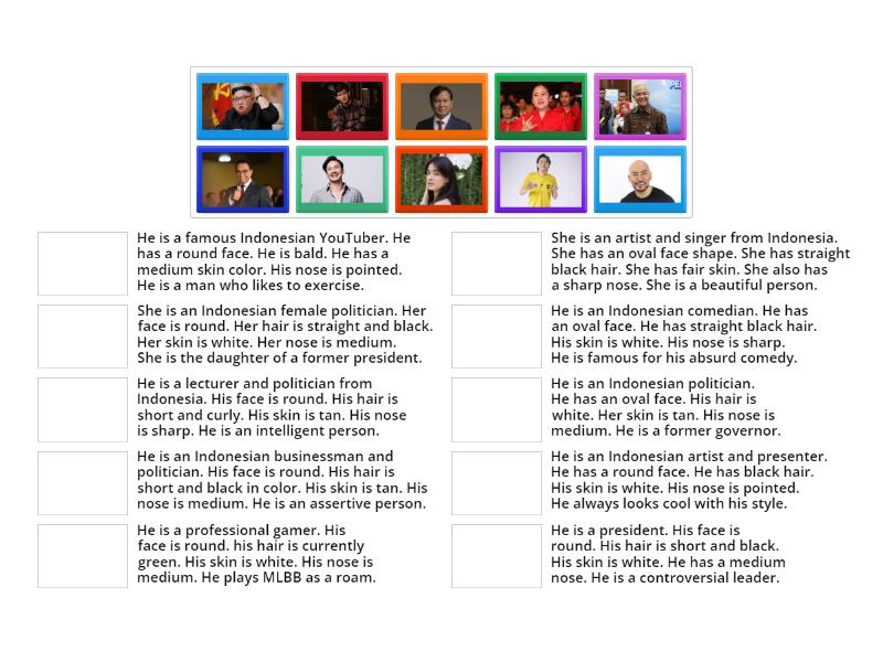 Describing People (Matching) - Match up