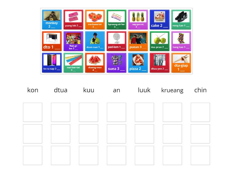 ็HW-Classifier of noun - Group sort