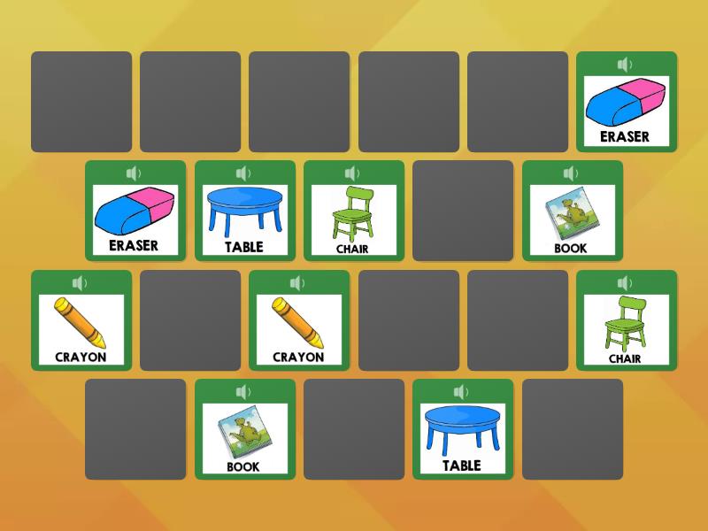 Game - My classroom - Matching pairs