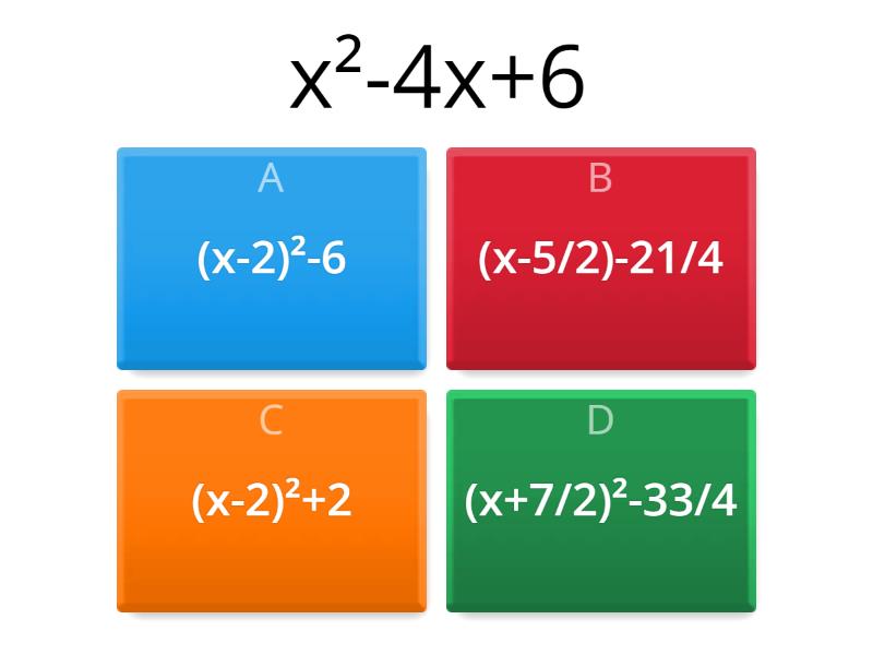 Completing the Square - Quiz
