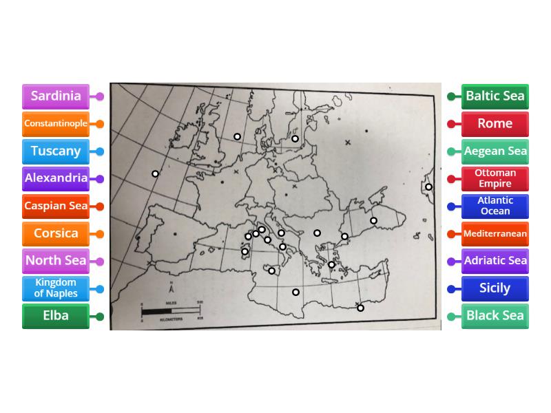 Napoleonic Europe, 1812 Part 2 - Labelled diagram