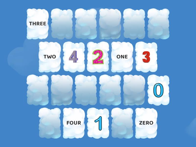 Y1 - MEMORY GAME - NUMBERS - Matching pairs