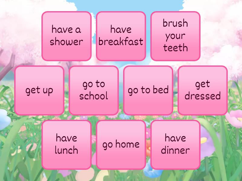 ROUTINE - VOCABULARY INTRODUCTION - Flip tiles