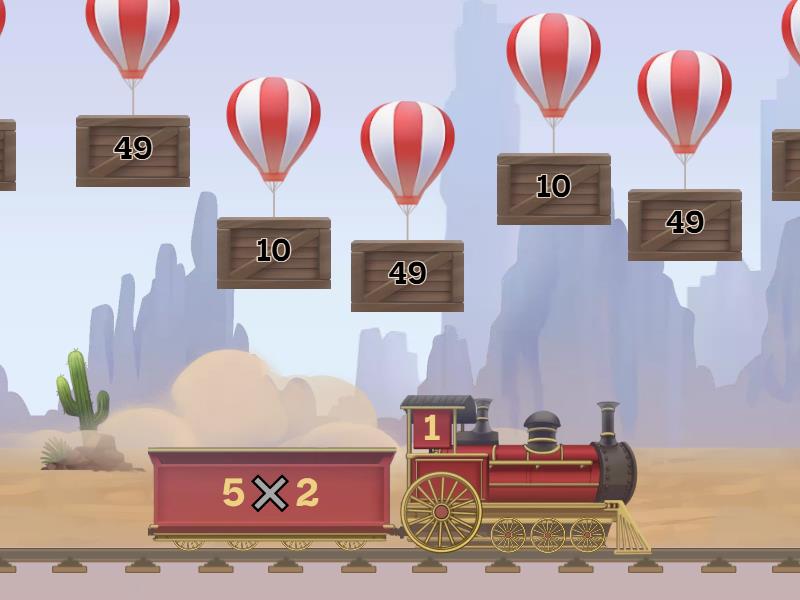 Tablas de multiplicar - Explotaglobos