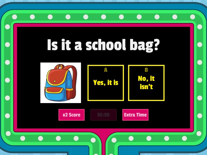School objects - Gameshow quiz
