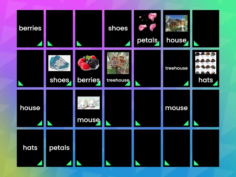 Treehouse s and z words - Matching pairs