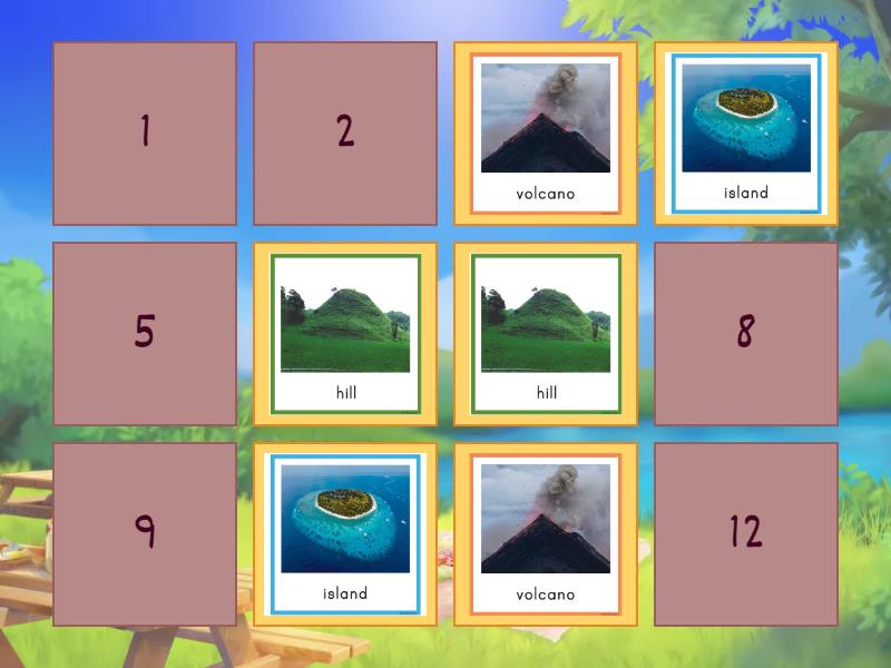 Landforms Match-up - Matching pairs