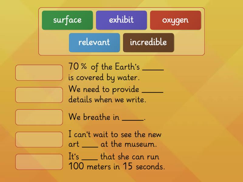 W1 3/10 Quiz (Providing Details WS) - Match up
