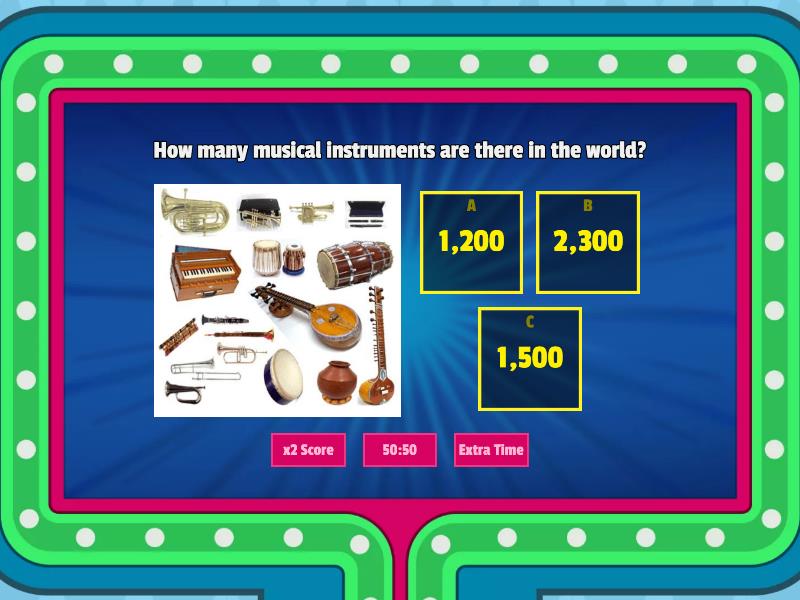 Musical instruments quiz - Gameshow quiz