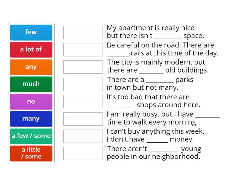 Quantifiers - Match up